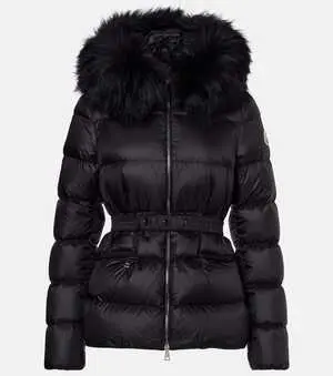 Moncler Boed Shearling-trimmed Down Jacket - Black