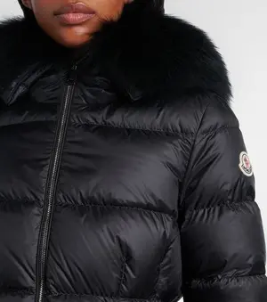Moncler Boed Shearling-trimmed Down Jacket - Black