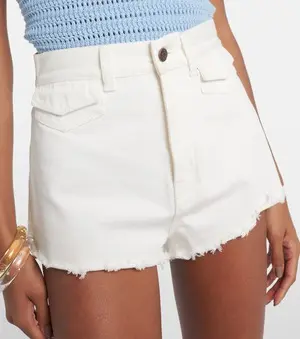 Chloé Distressed Denim Shorts