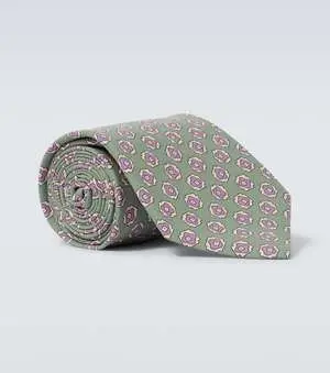 Ralph Lauren Printed Silk Neck Tie - Green