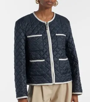 Max Mara Celeste Quilted Jacket - Blue