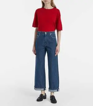 Max Mara Eles Mid-rise Wide-leg Jeans