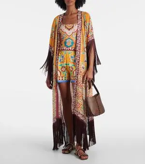 Etro Printed Cotton And Silk Shorts - Multicoloured
