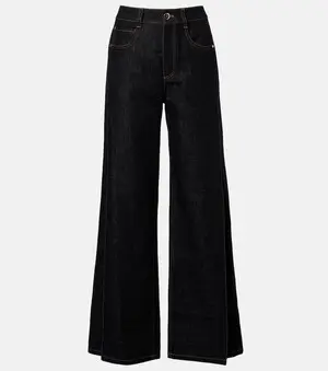 Brunello Cucinelli Wide-leg Jeans - Black