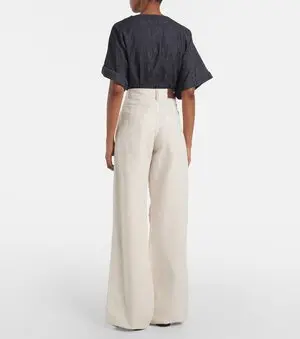 Brunello Cucinelli Wide-leg Jeans - White