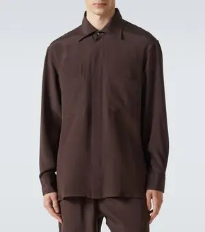 SAMAN AMEL Silk Shirt - Brown