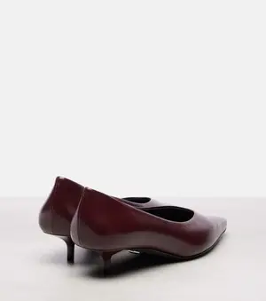 Max Mara Leather Pointed-toe Pumps - Burgundy