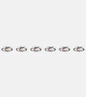 Missoni Nastri Set Of 6 Teacups And Saucers - Multicoloured