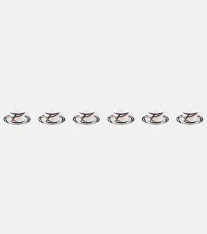 Missoni Nastri Set Of 6 Teacups And Saucers - Multicoloured