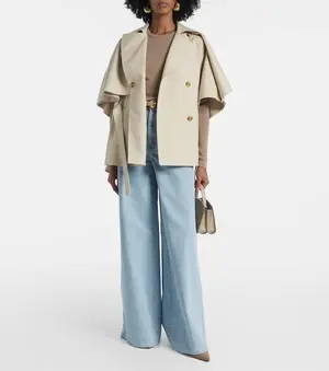 Max Mara Sigfrid Cropped Gabardine Trench Coat