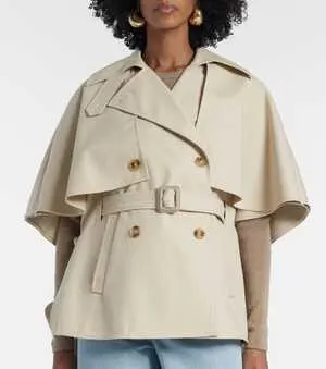 Max Mara Sigfrid Cropped Gabardine Trench Coat