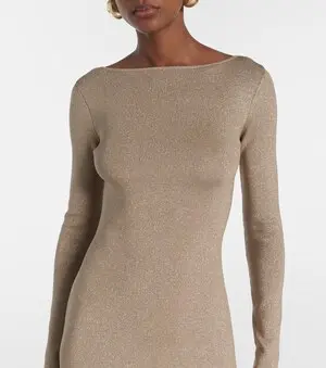 Max Mara Bracco Pen-back Maxi Dress - Beige