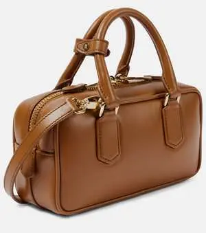 Miu Miu Arcadie Small Leather Tote - Brown
