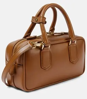 Miu Miu Arcadie Small Leather Tote Bag - Brown