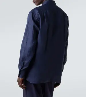 SAMAN AMEL Linen Shirt - Blue