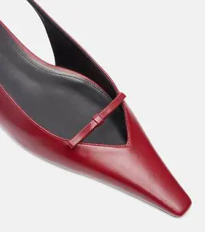 Victoria Beckham Leather Slingback Flats