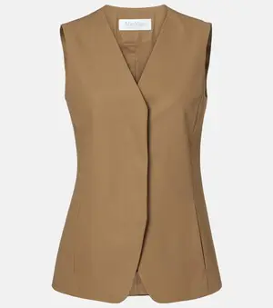 Max Mara Cotton Twill Vest - Brown