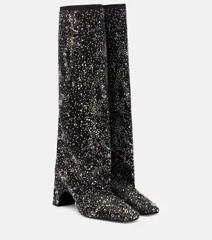 Coperni Embellished Knee-high Boots - Black