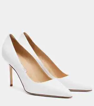 Manolo Blahnik Bb 90 Leather Pumps - White
