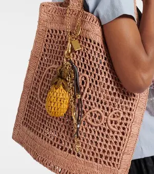 Chloé Raffia-trimmed Bag Charm
