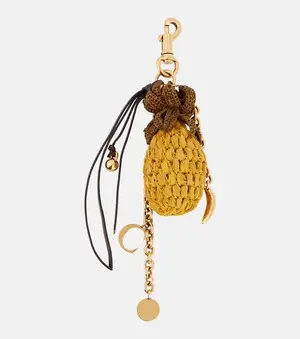 Chloé Raffia-trimmed Bag Charm