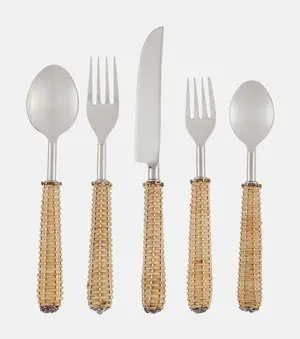 LES-OTTOMANS Rattan Flatware Set