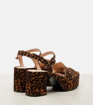 GIANVITO ROSSI 35 Leopard-print Platform Sandals