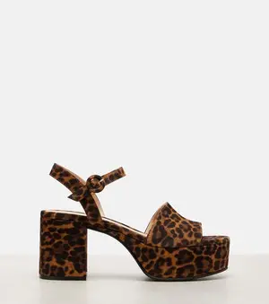 GIANVITO ROSSI 35 Leopard-print Platform Sandals