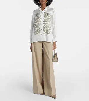 Max Mara Printed Silk Shirt
