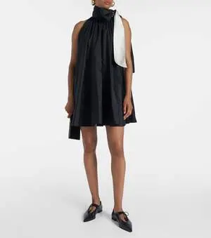 Max Mara Pleated Minidress - Black