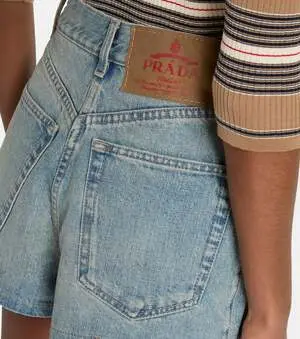 Prada High-rise Denim Shorts