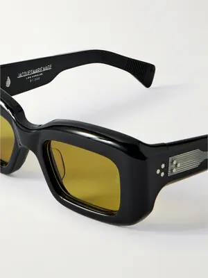 JACQUES MARIE MAGE Vito Square-frame Sunglasses - Black