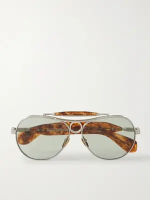 JACQUES MARIE MAGE Aspen Aviator-style Sunglasses - Silver