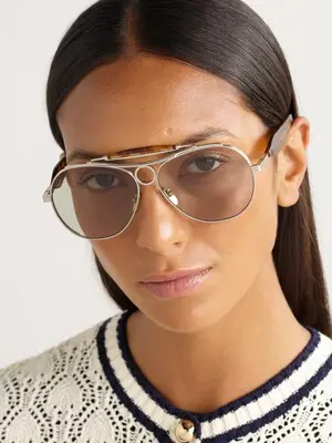 JACQUES MARIE MAGE Aspen Aviator-style Sunglasses