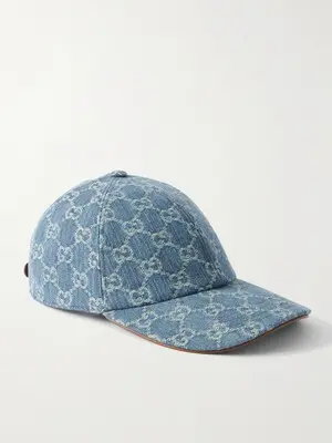 Gucci Horsebit Detailed Denim Baseball Cap - Blue