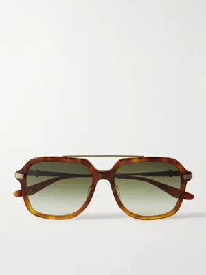 Barton Perreira D. Ellis Aviator-style Sunglasses - Tortoiseshell