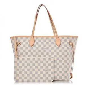 LOUIS VUITTON Neverfull Damier Azur Mm - Multicolor