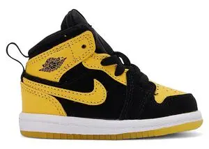 JORDAN 1 Mid Se New Love - Black/white/varsity Maize