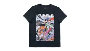 PURPLE BRAND Clean Jersey Short Sleeve Tee Shirt - Black