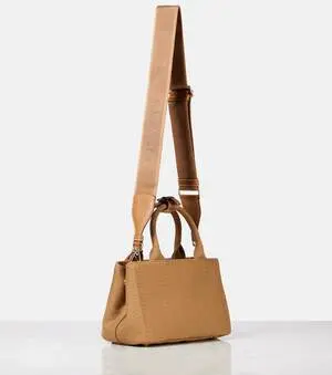 Prada Jardiniere Mini Canvas Tote Bag - Brown