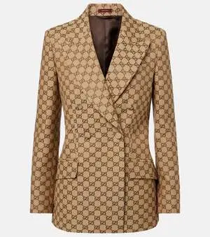 Gucci Gg Jacquard Cotton-blend Blazer