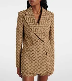 Gucci Gg Jacquard Cotton-blend Blazer