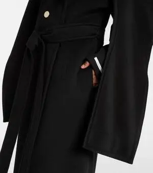Sportmax Baldo Scarf-detail Virgin Wool Coat