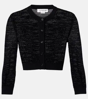 Victoria Beckham Pointelle Cropped Cardigan