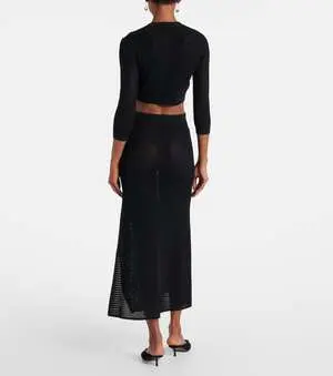 Victoria Beckham Pointelle Cropped Cardigan