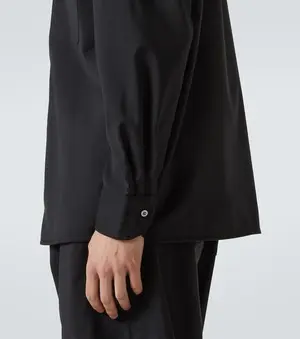 SAMAN AMEL Wool Overshirt - Black