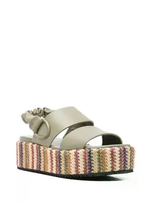 BLAUER. 50mm Striped Heeled Sandals