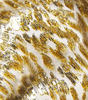 SELF-PORTRAIT Metallic Leopard Spot Maxi Dress