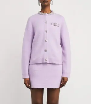 SELF-PORTRAIT Crystal-embellished Cardigan With Bow