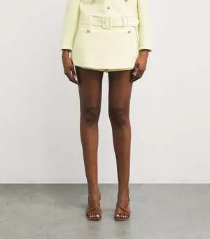 SELF-PORTRAIT Bouclé Belted Skort